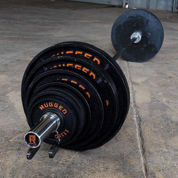 300 lb. Rugged Deep Dish Olympic Plate Set with Bar – The Home Fitness Corp