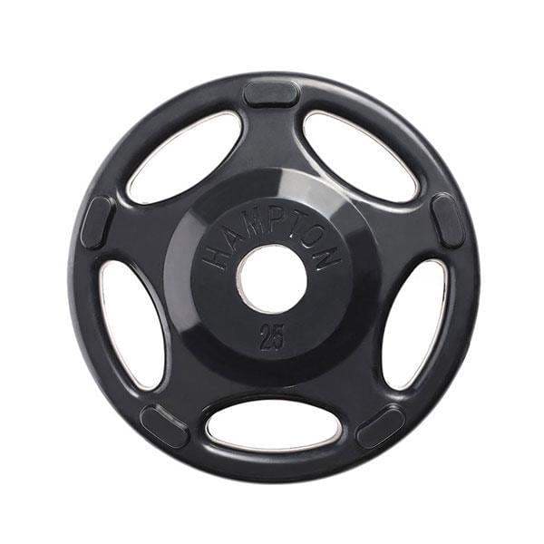 Hampton 25 lb. Olympic Rubber Grip Plate Weight Plates – The Home ...